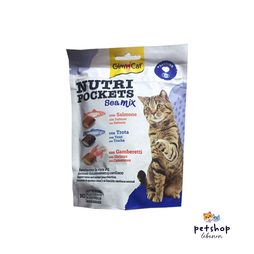 Gim Cat - nutri pockets sea mix 150g | pet shop Lebanon