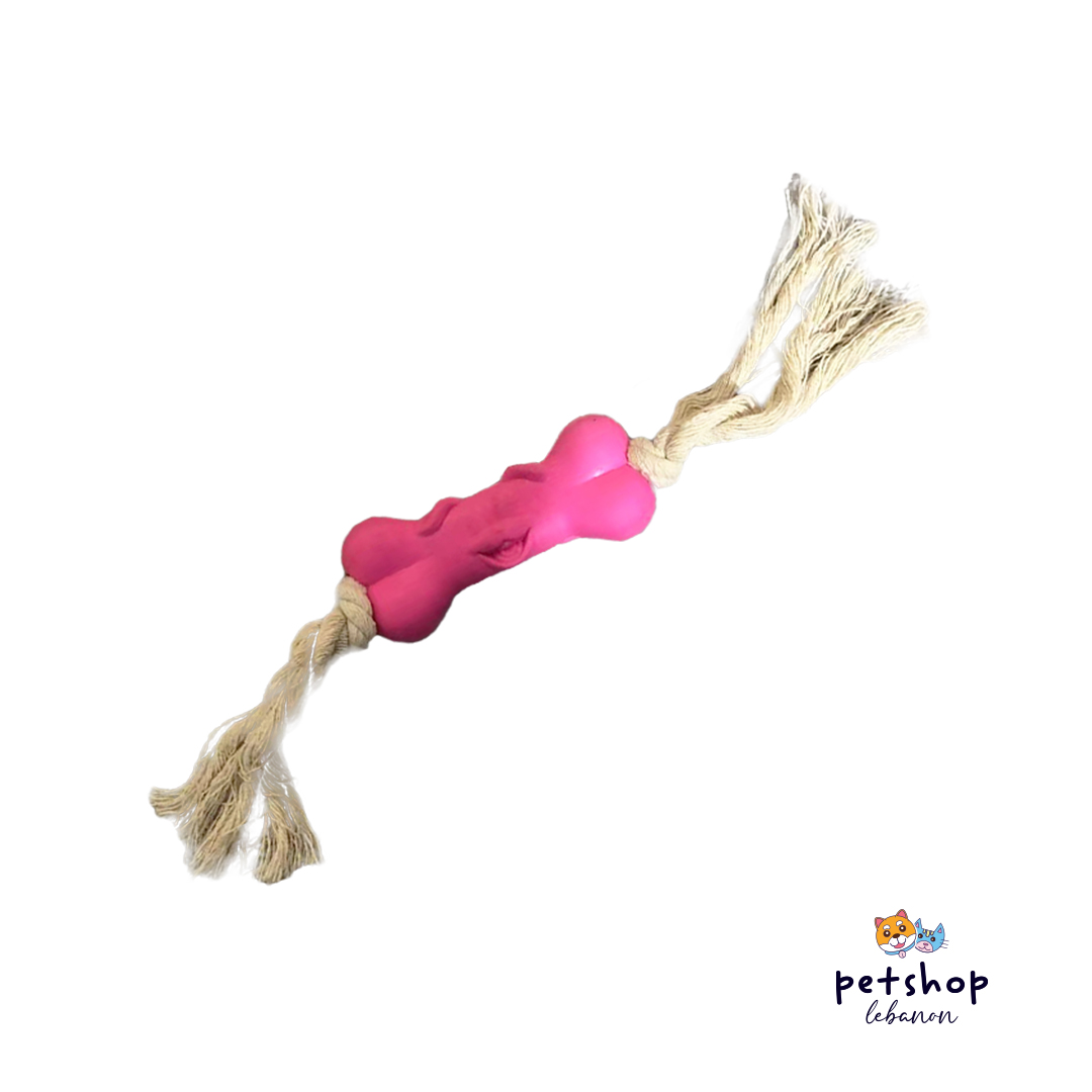 ForPet - Dog Toy Puppy Chewing Bone on a Rope - ( Smiley Dog Face ...
