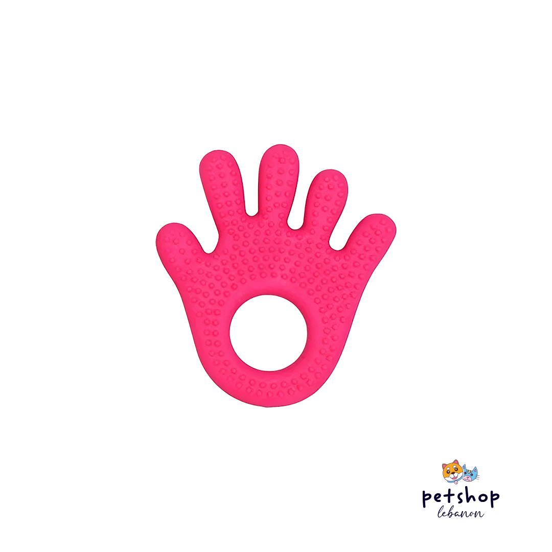 ForPet - Dog Toy Puppy Chewing pimple Ring Hand Shape | pet shop Lebanon