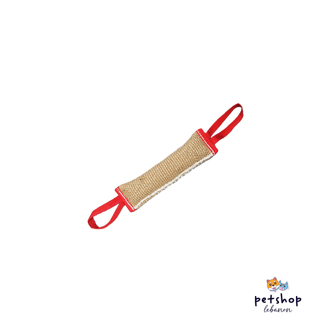 Dog Jute Training Tug With double Fabric Handles 55cm | pet shop Lebanon