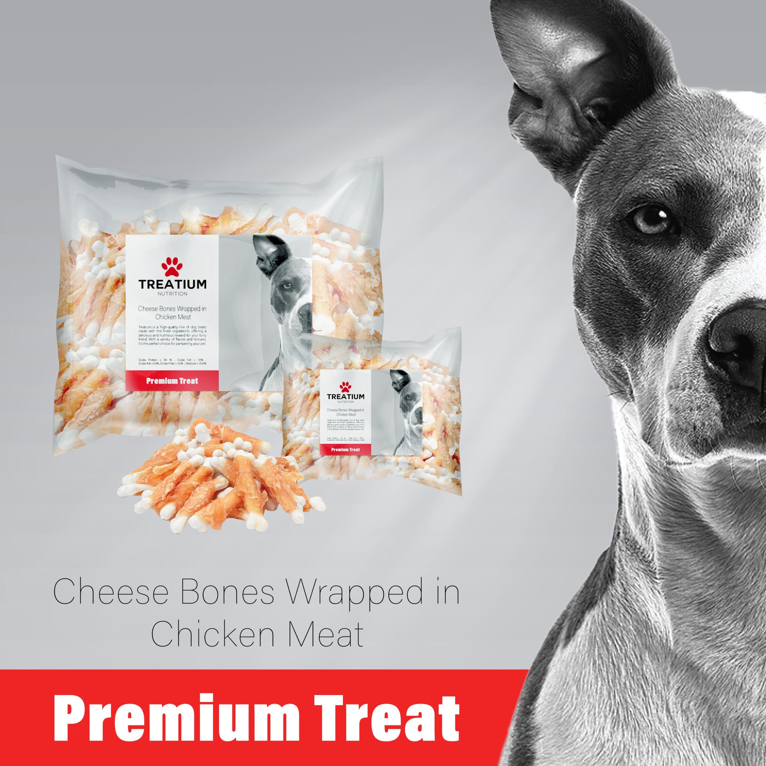 Treatium - Cheese Bones Wrapped in Chicken Meat | pet shop Lebanon