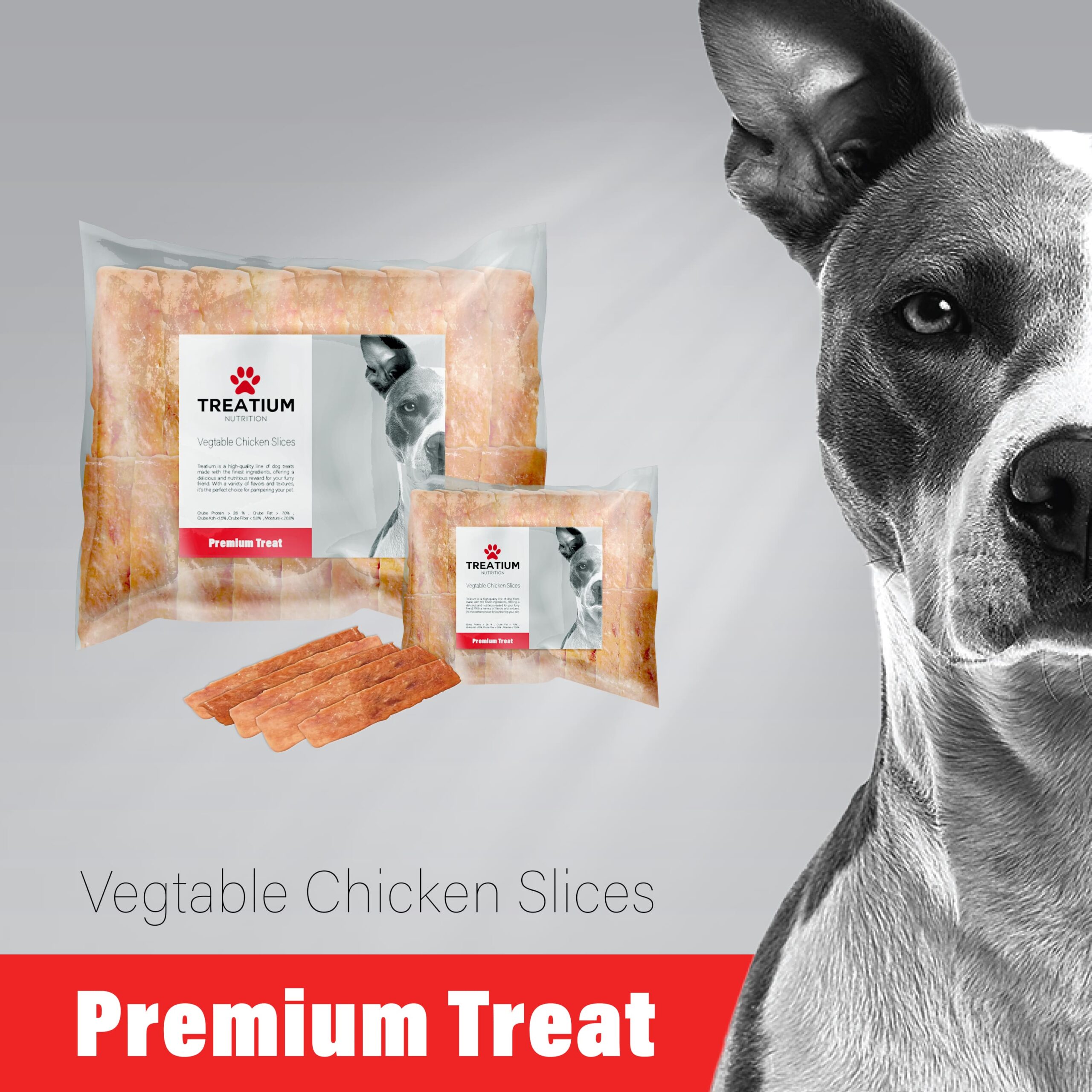Treatium - Vegtable Chicken Slices | pet shop Lebanon